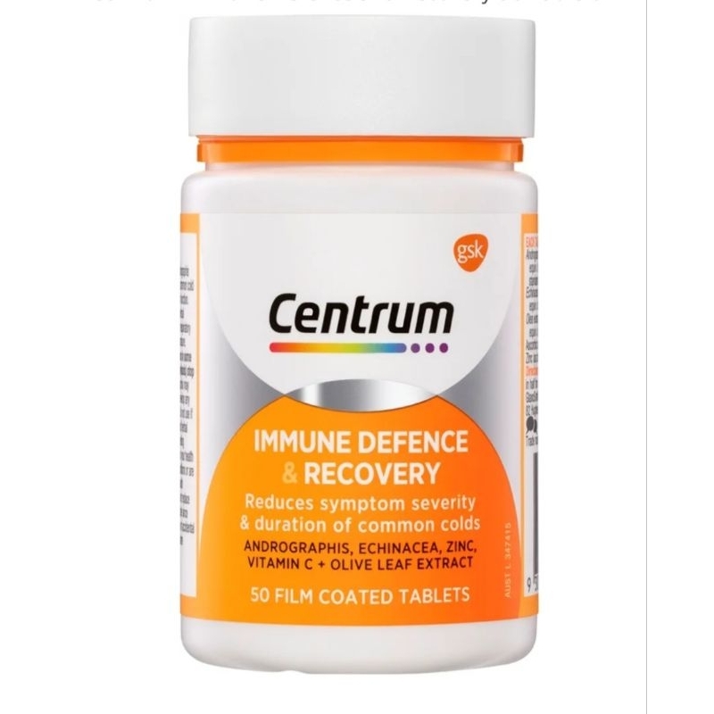 Centrum Immune Defence & Recovery 50 Film Coated Tablets | Shopee ...