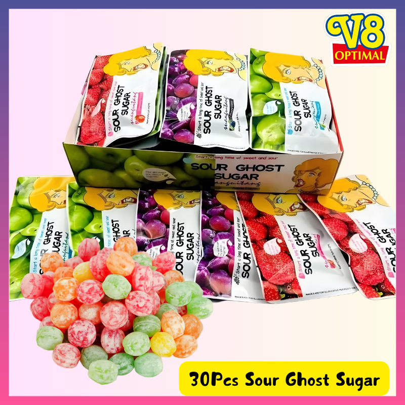 Sour Ghost Gugar 30Pcs Candy Mixed Flavor Packaging | Shopee Philippines