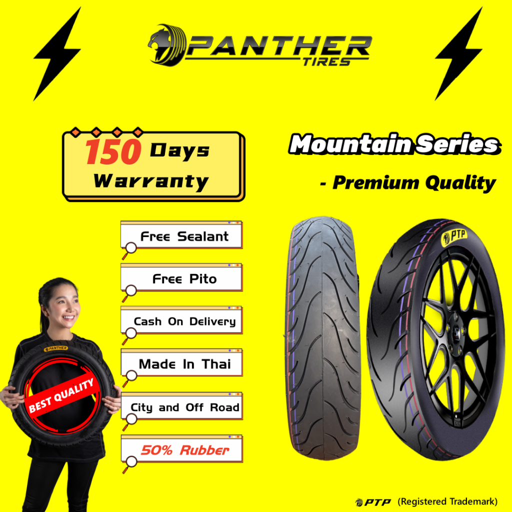 [90 DAYS WARRANTY] [Free Sealant & Pito] Panther Motorcycle Tires 14 ...