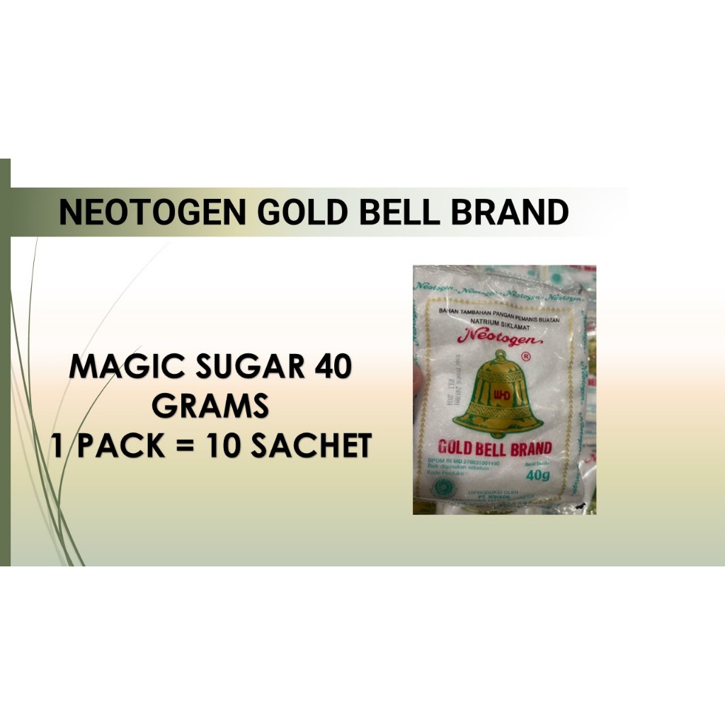 NEOTOGEN GOLD BELL (BRAND MAGIC SUGAR) 40 GRAMS | Shopee Philippines