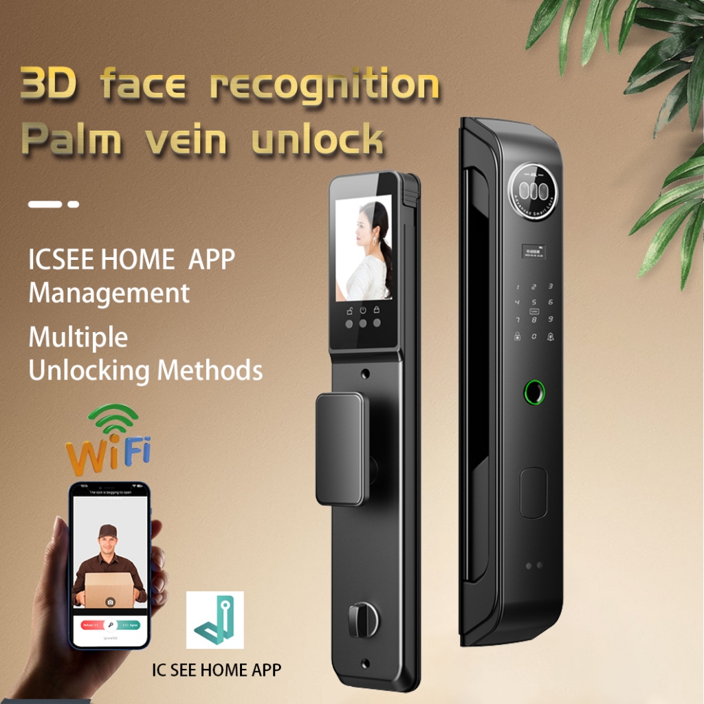 Tuya Smart Door Lock With Security Camera App Voice Intercom Automatic ...