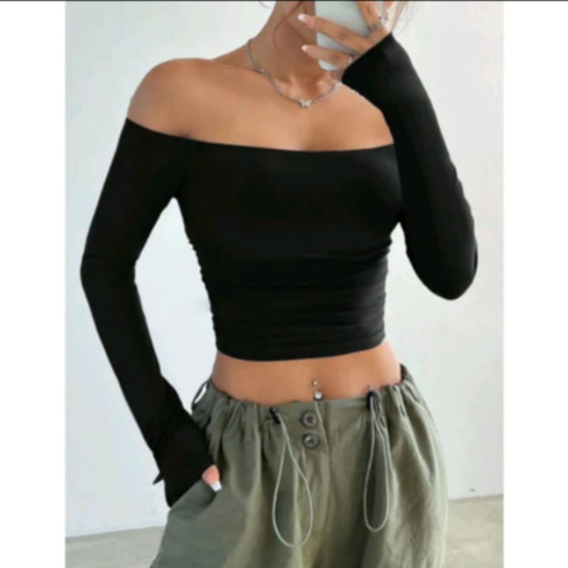 MICA Off Shoulder Double Lining Front And Back Fitted Double Lining ...