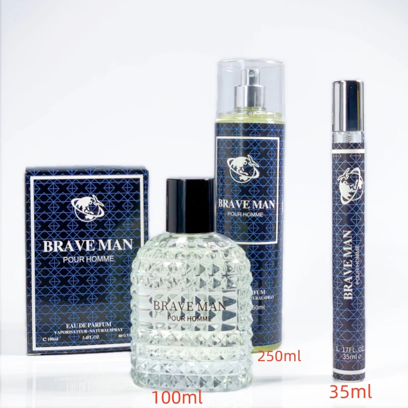 BRAVE MAN Perfume For Men Body Mist Fragrance Colognes 250ML+100ML+35ML ...