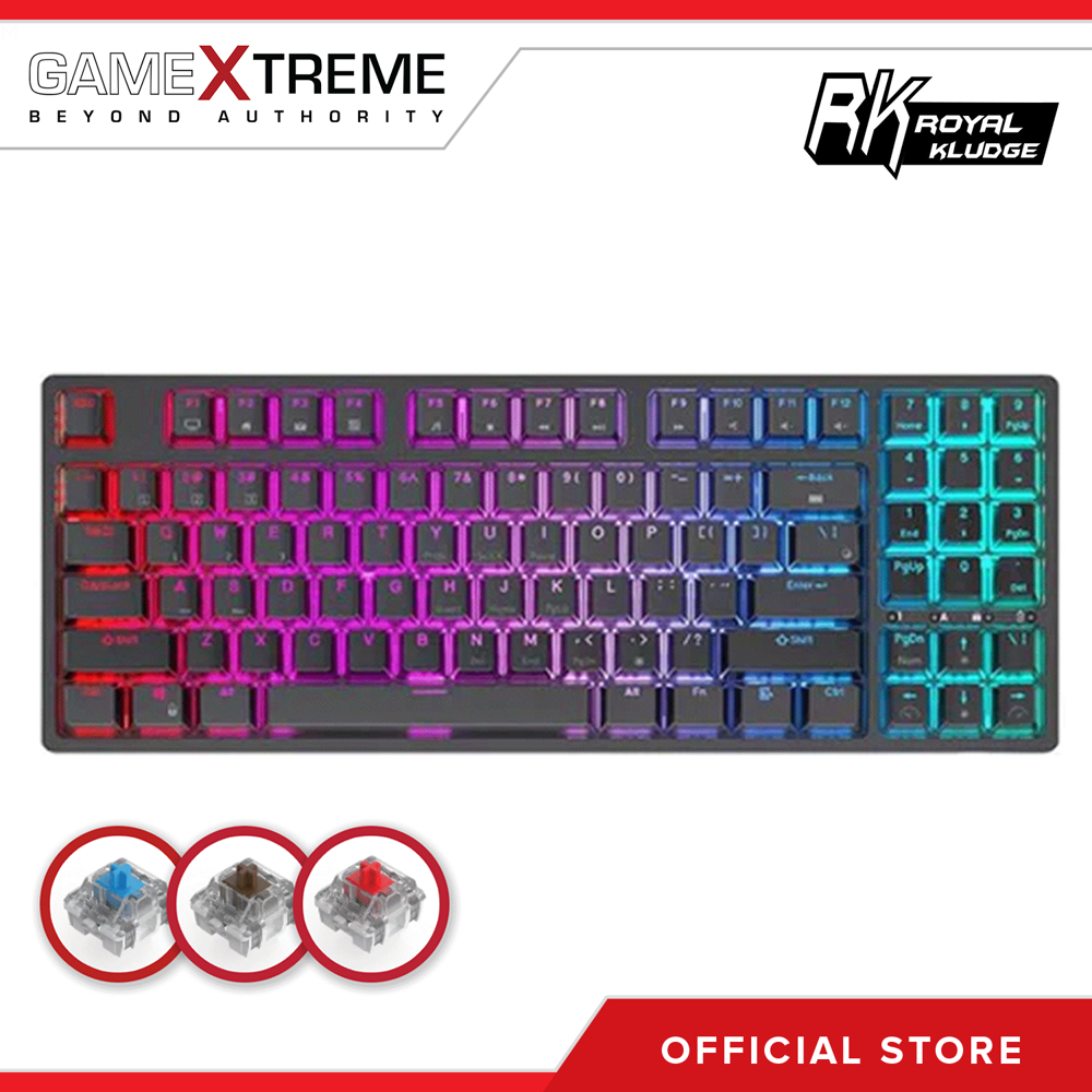 Royal Kludge RK92 Tri Mode RGB 92 Keys Hot Swappable Mechanical ...