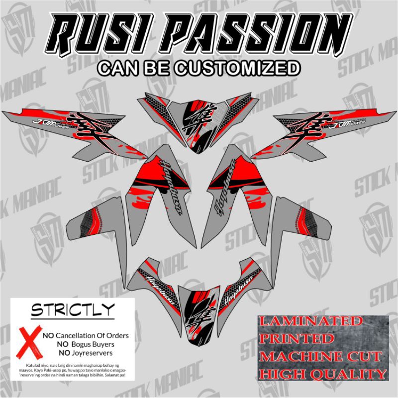 High quality decals for Rusi Passion,,,Hayabusa | Shopee Philippines