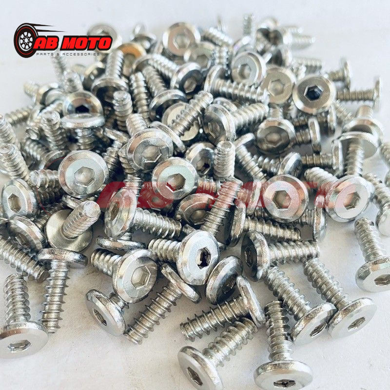 ABmoto 20pcs Motorcycle Stainless Bolt M6X20 Body Bolt Disc Bolt Plate ...