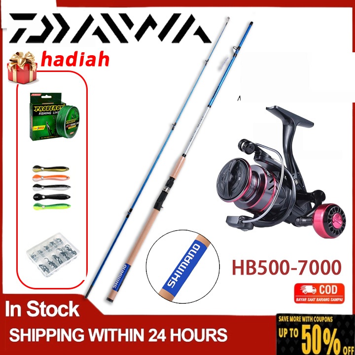 Palang Pangisda na may 2 Bahagi, Reel Pangisda na may Gear Ratio na 5.2 ...