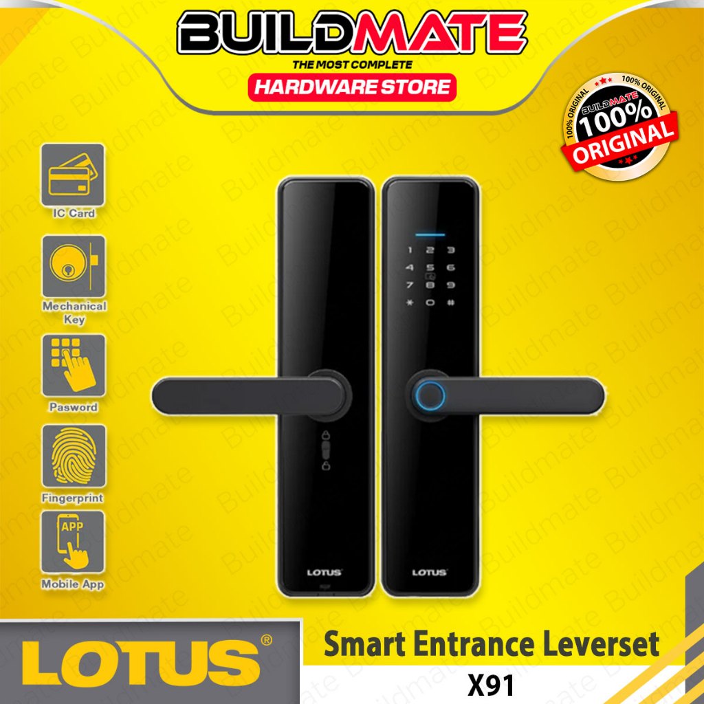 Buildmate x LOTUS Smart Entrance Leverset With Fingerprint Sensor Smart ...
