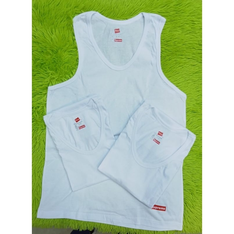 Hanes Suprame White Sando For Adult 3in1pack | Shopee Philippines