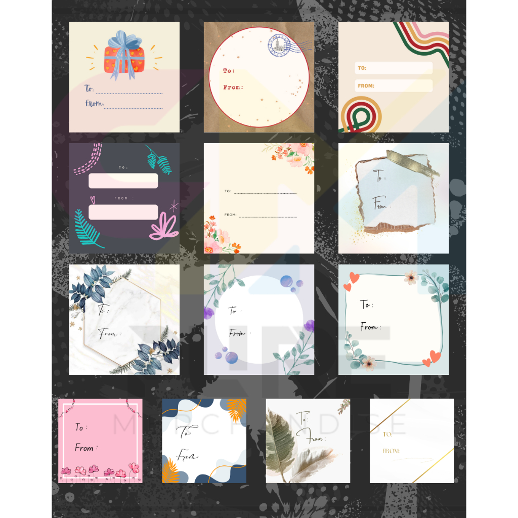 TO AND FROM CARDS WITH OR WITHOUT ADHESIVE FOR ANY OCCASSION | Shopee ...