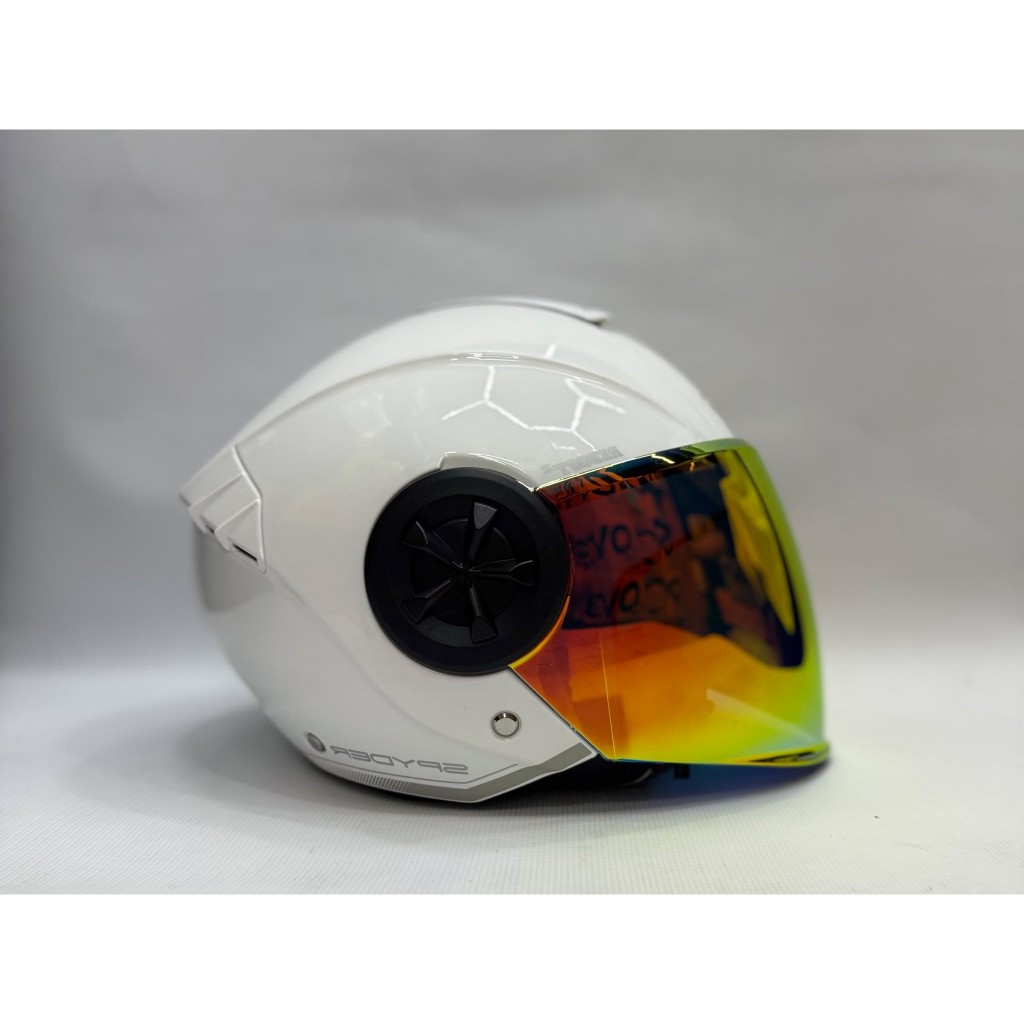 Spyder Reboot 2 V2 Half Face Single Visor Helmet with Free Extra Clear ...
