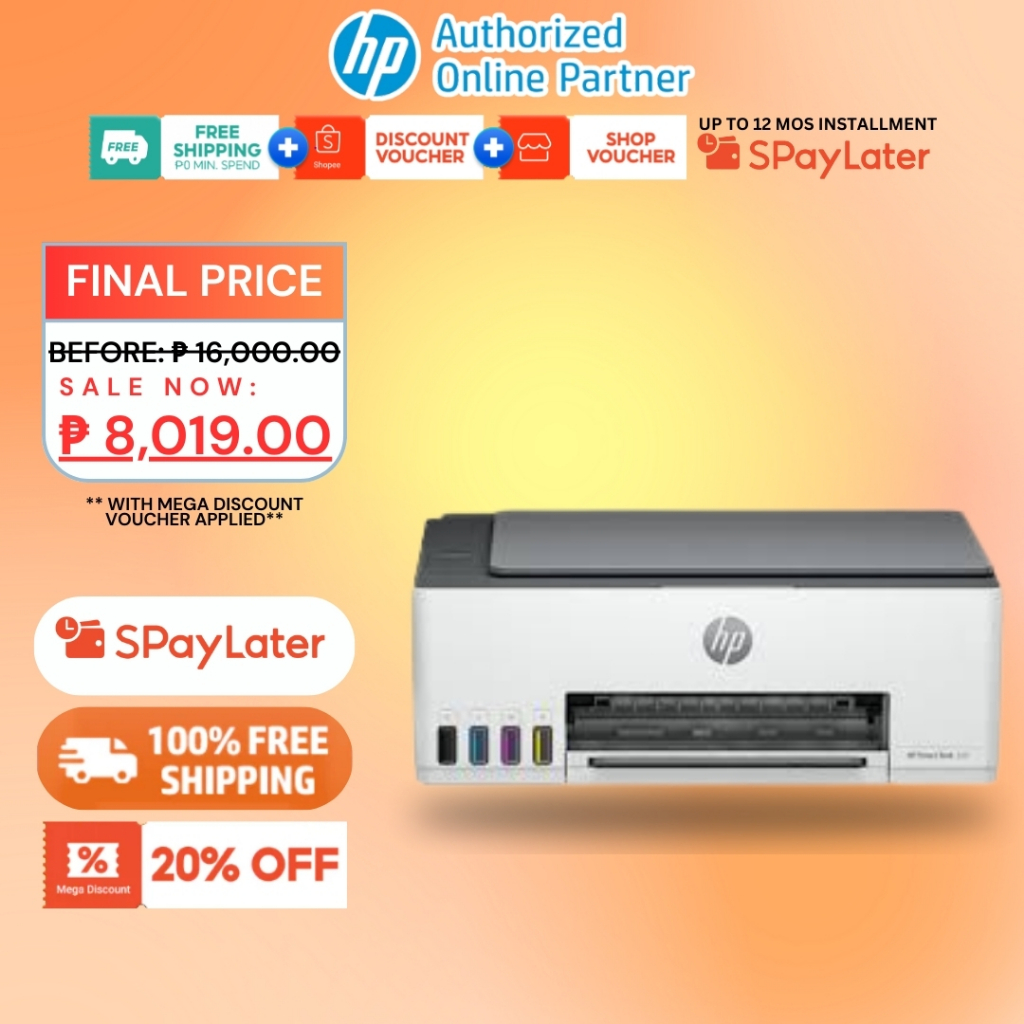 HP Smart Tank 520 3 in 1 Printer PN# 1F3W2A | Shopee Philippines