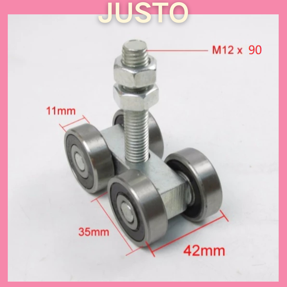 M12x90Steel Tile Roller Sliding Door Roller Wheel Hanging Roller Wheel ...