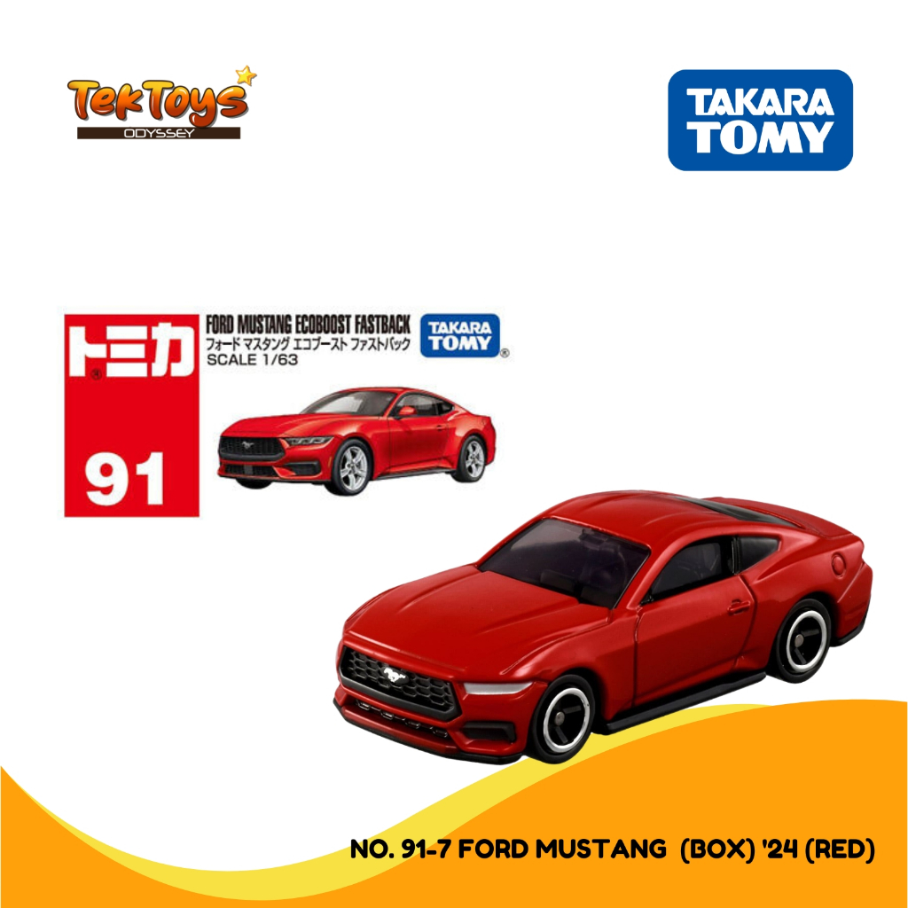 ORIGINAL TOMICA - NO.91-7 FORD MUSTANG (BOX) '24 (RED) | Shopee Philippines
