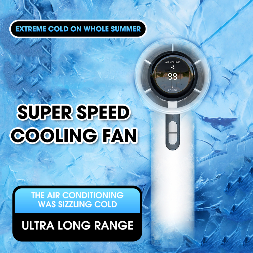 NSS Handheld Small Fan Portable High Speed Rechargeable Turbo Fan With ...