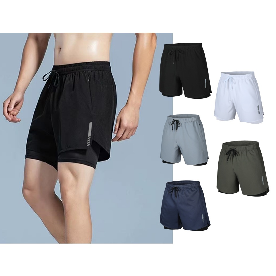 8916# Men's Dri-Fit Taslan Running Shorts With Cycling Swimming Shorts ...