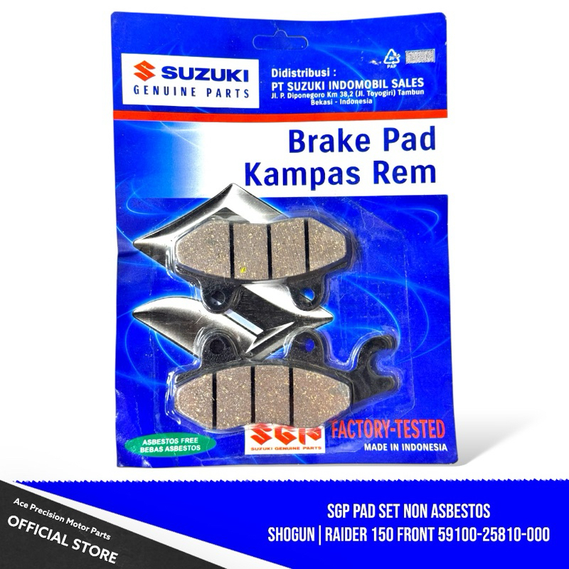 SGP FRONT BRAKE DISC PAD SHOGUN/RAIDER150 59100-25810-000 GENUINE ...