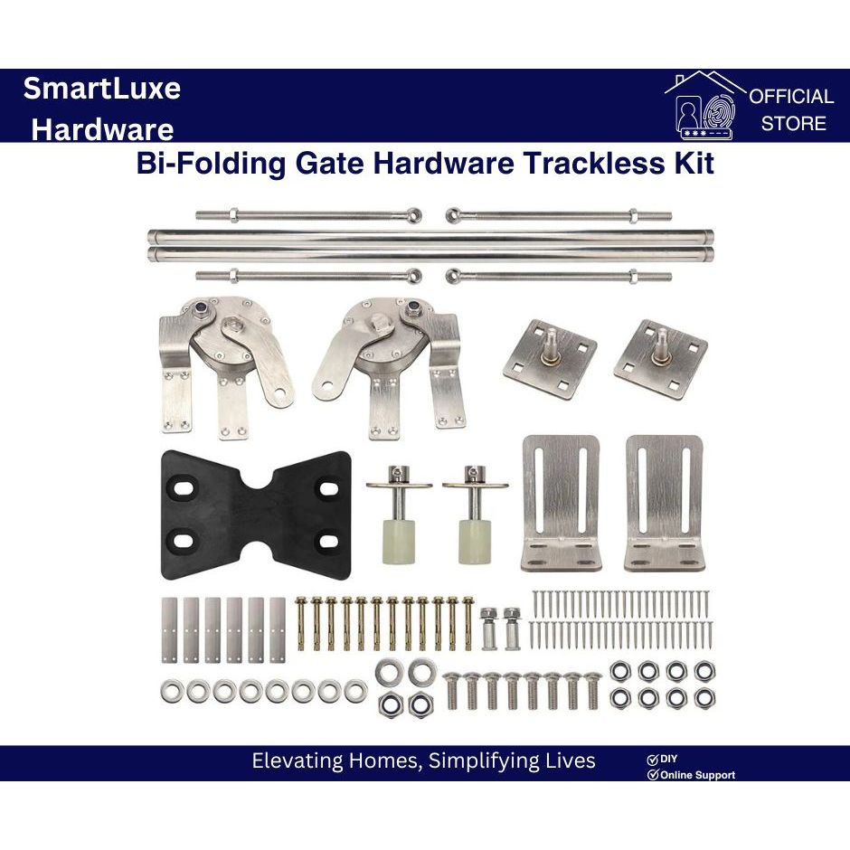 SmartLuxe SmoothClose Trackless Bi-Fold Gate Hardware Kit | Shopee ...