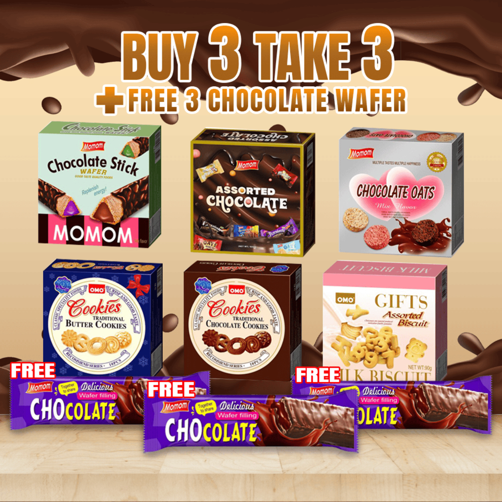 BUY 3 TAKE 3 Box + FREE 3 Chocolate Wafer, Perfect for Snacks, Assorted ...