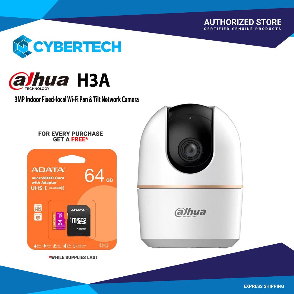 Dahua H3A 3MP Indoor Fixed-focal Wi-Fi Pan & Tilt Network Camera ...