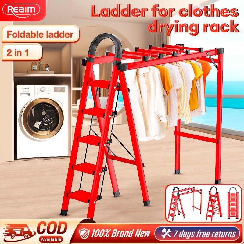 Ladder Household Clothes drying rack Laundry Rack Multifunctional ...