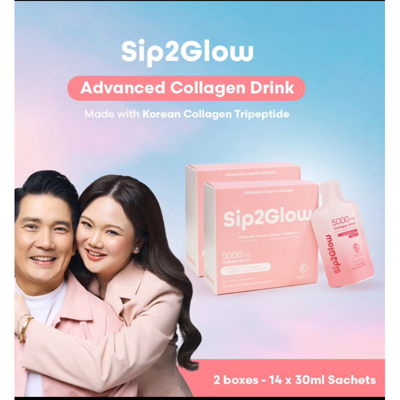 1B Sip2Glow Advanced Collagen Drink with Korean Collagen Tripeptide | Shopee Philippines