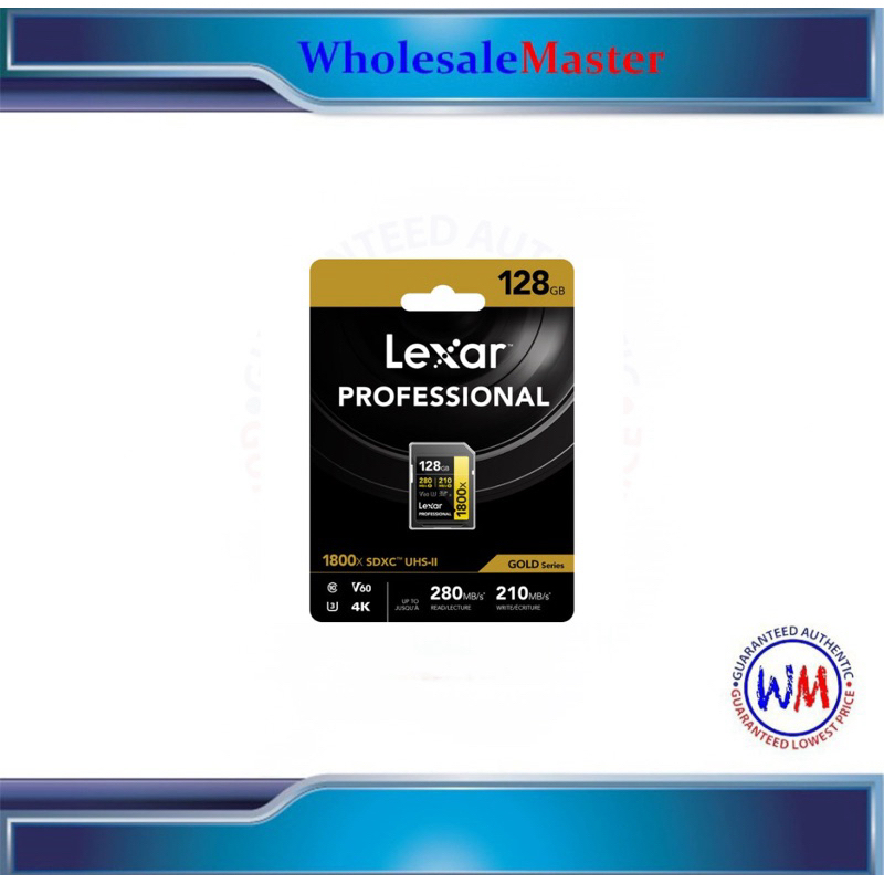 Lexar 128GB Professional 1800x UHS-II SDXC Memory Card (GOLD Series) | Shopee Philippines