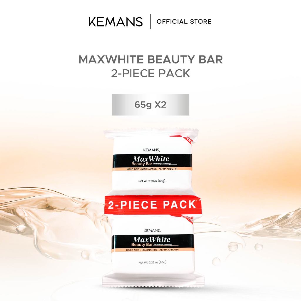 Kemans MaxWhite Beauty Bar - Whitening Soap for Radiant Skin (2-Piece ...