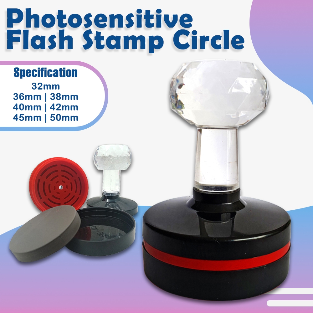 Photosensitive Flash Stamp Pad and Case Circle - Blanks | Shopee ...