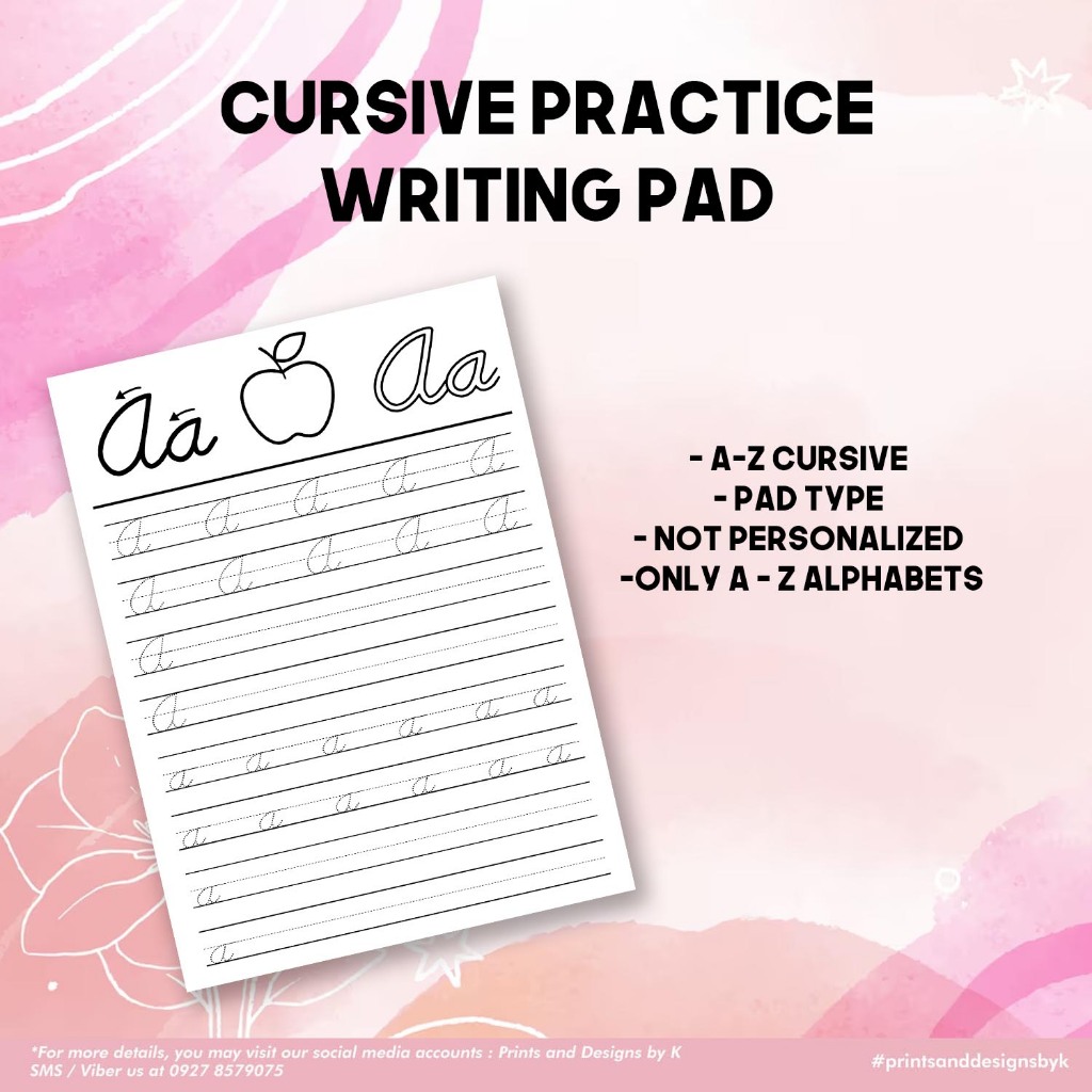 Cursive practice sheet pad | Shopee Philippines
