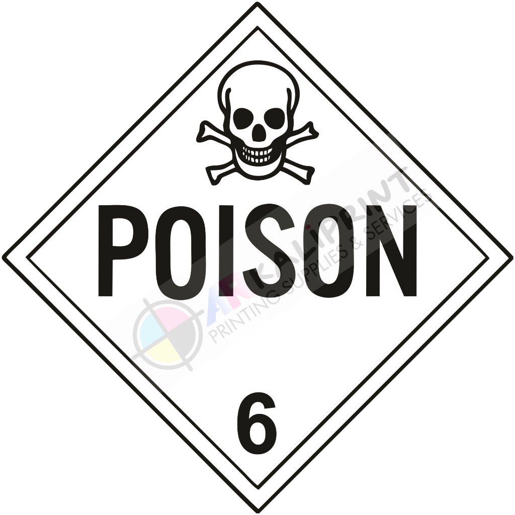 POISON 6 Hazard Sticker Decal Label Quality Materials (OPEN FOR BULK ...