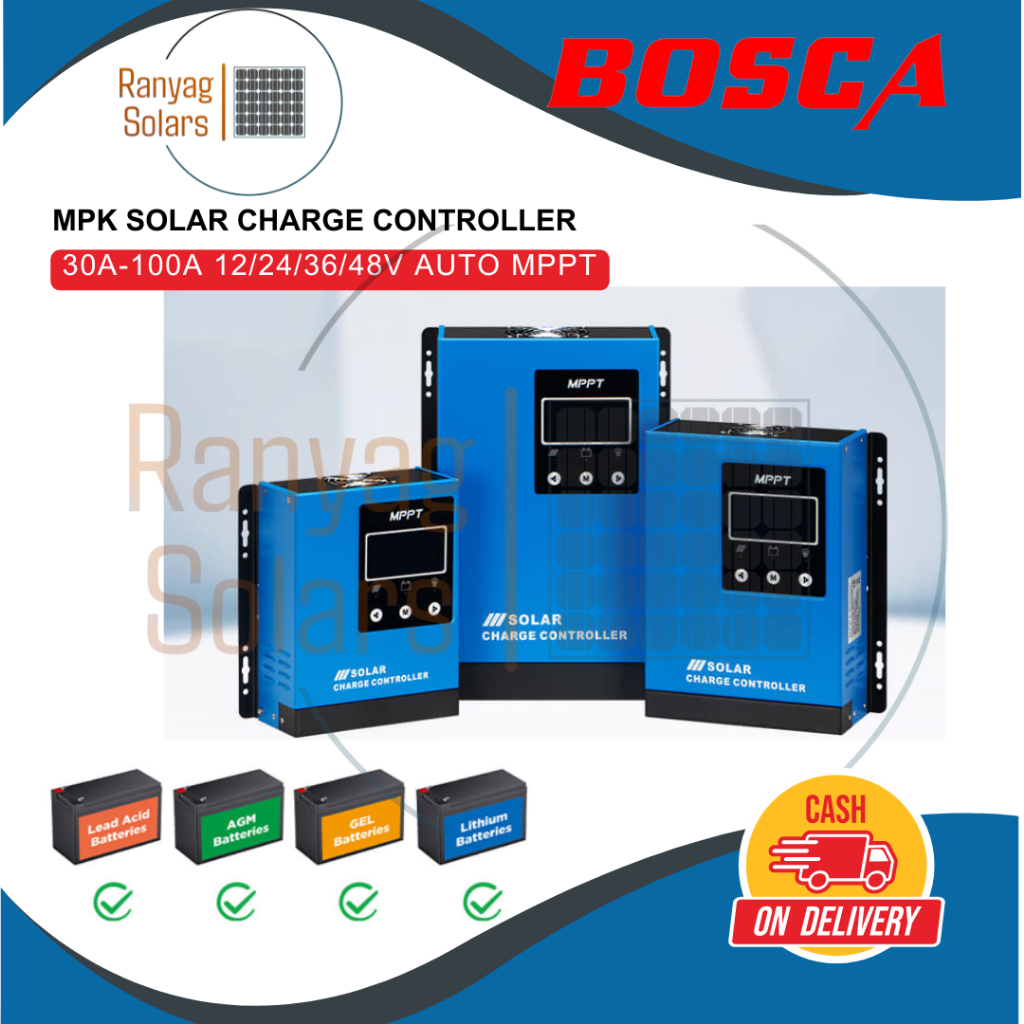 BOSCA MPK Series MPPT SCC Solar Charge Controller for AGM, GEL, Liquid ...