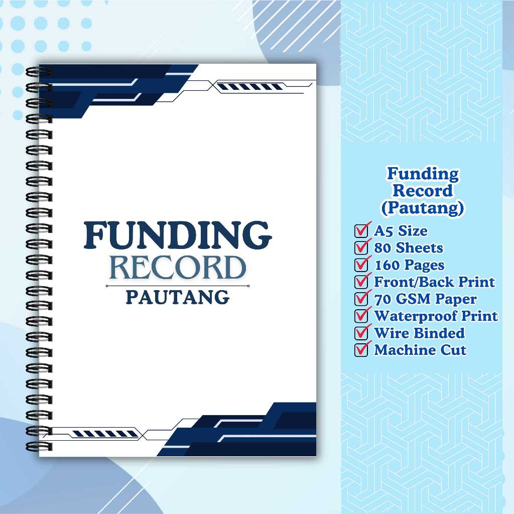 A5 Funding Record Pautang Booklet Notebook | Shopee Philippines