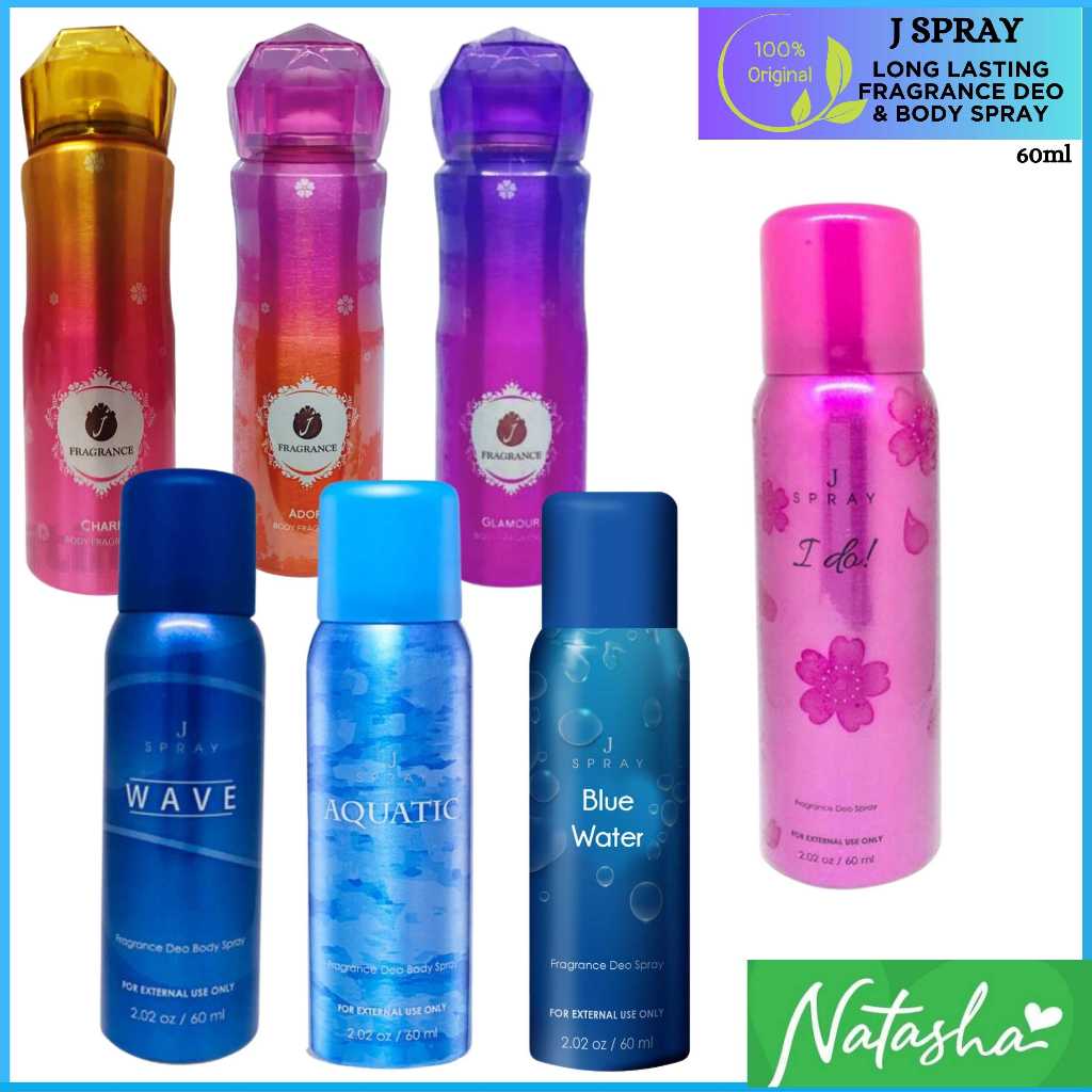 J Spray Perfume Body Spray Aquatic, Wave, Blue water, Adore, Glamour ...