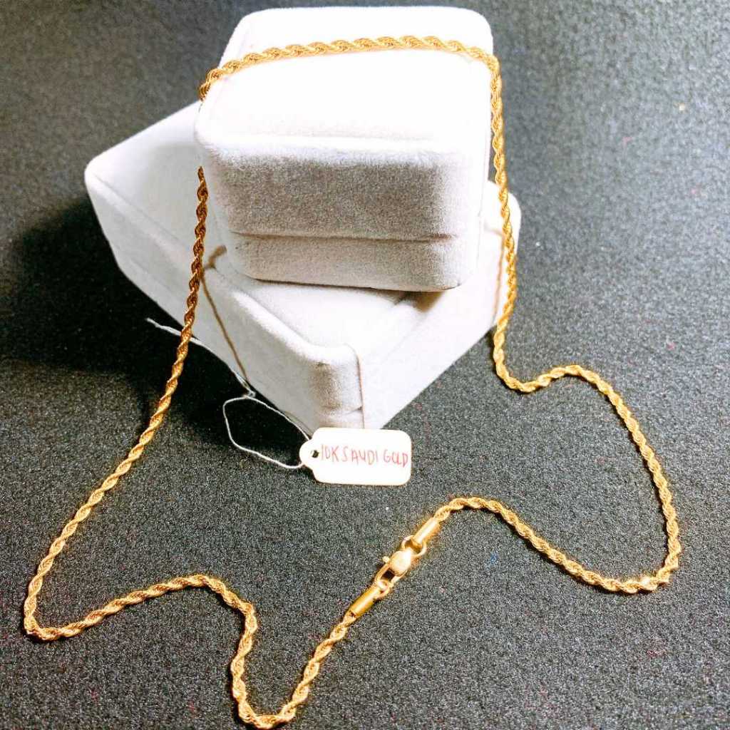 Rope Chain, Stainless Steel Gold Plated Saudi Gold 18k, Necklace For ...