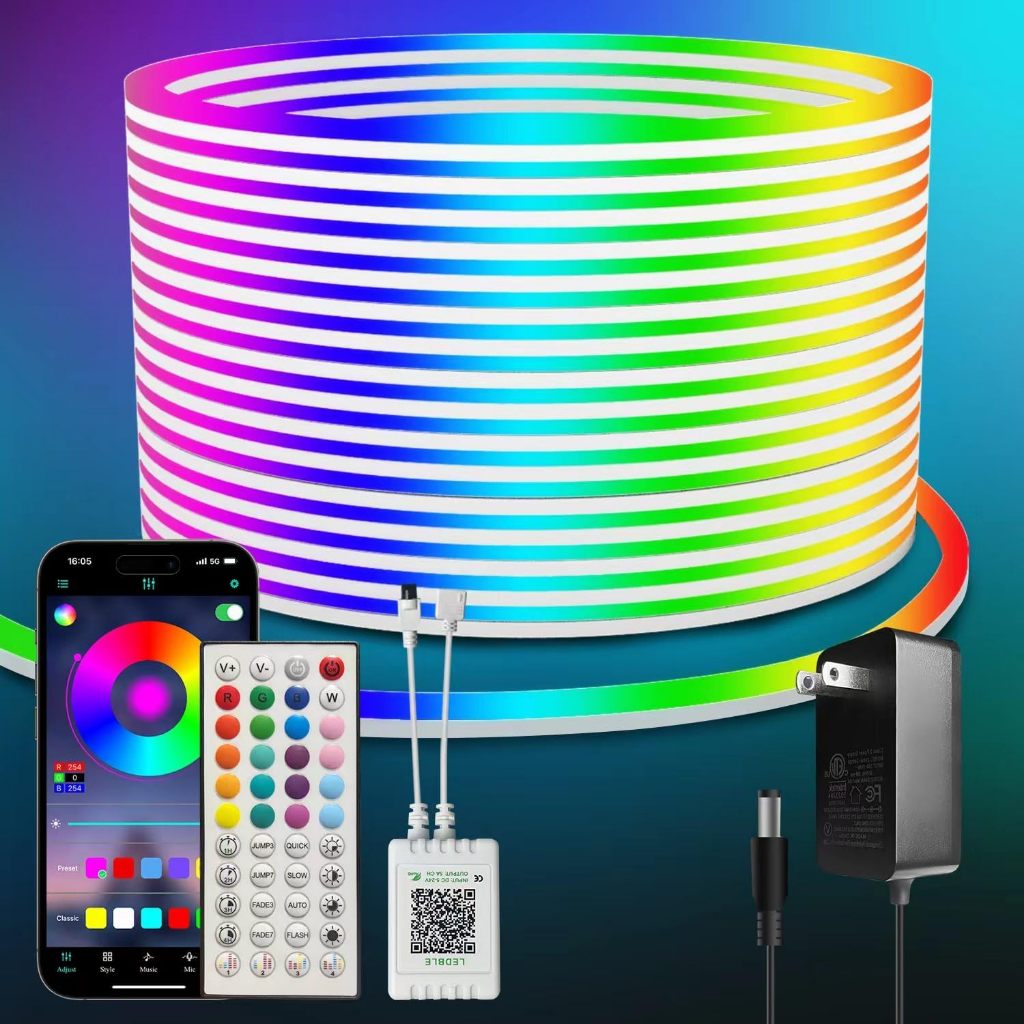 10M LED RGB Neon Strip Light for Ceiling Bluetooth Atmosphere Light ...