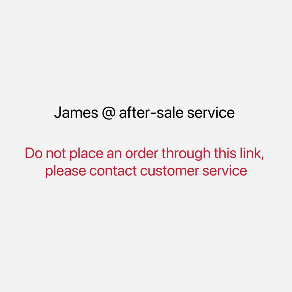 Customer service Link (Do not place an order through this link, please ...