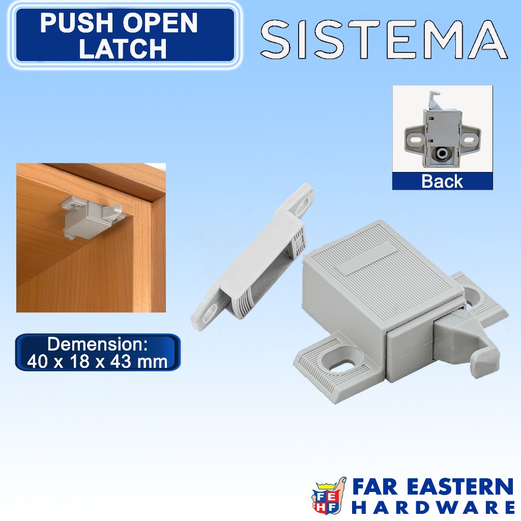 SISTEMA Push Open Latch with Adjustment PL05. Gray | Shopee Philippines