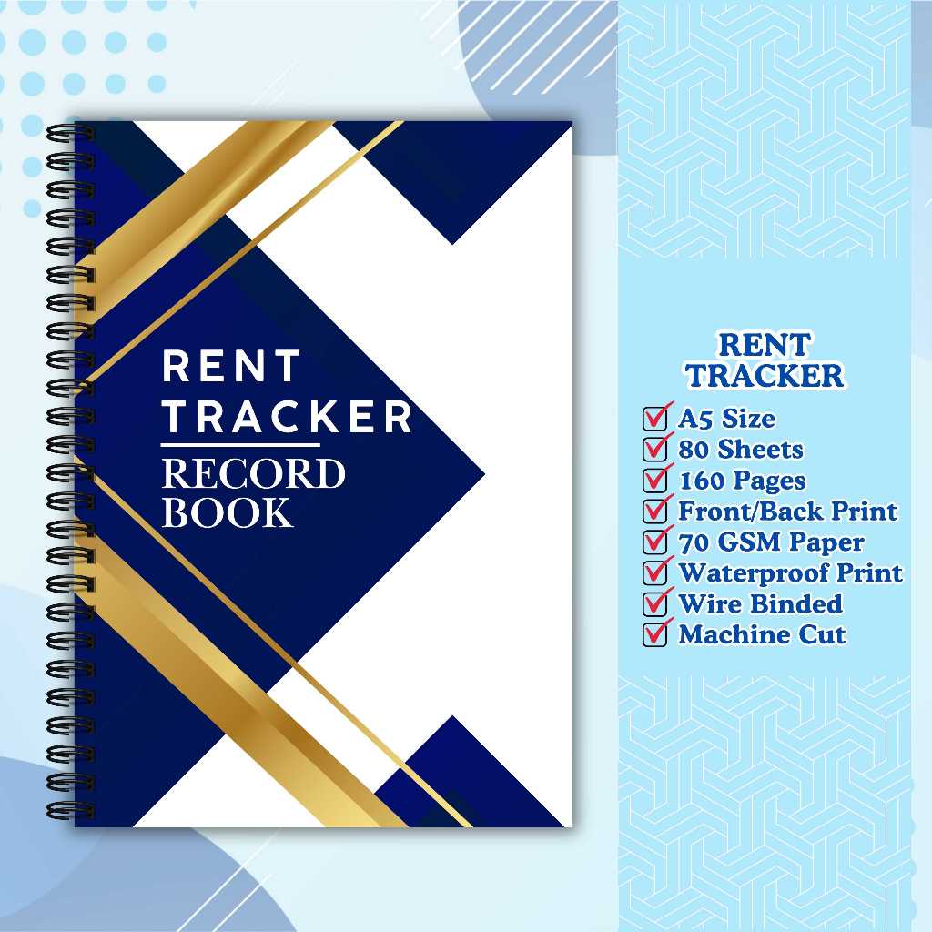 A5 Rent Tracker Record Booklet Notebook | Shopee Philippines