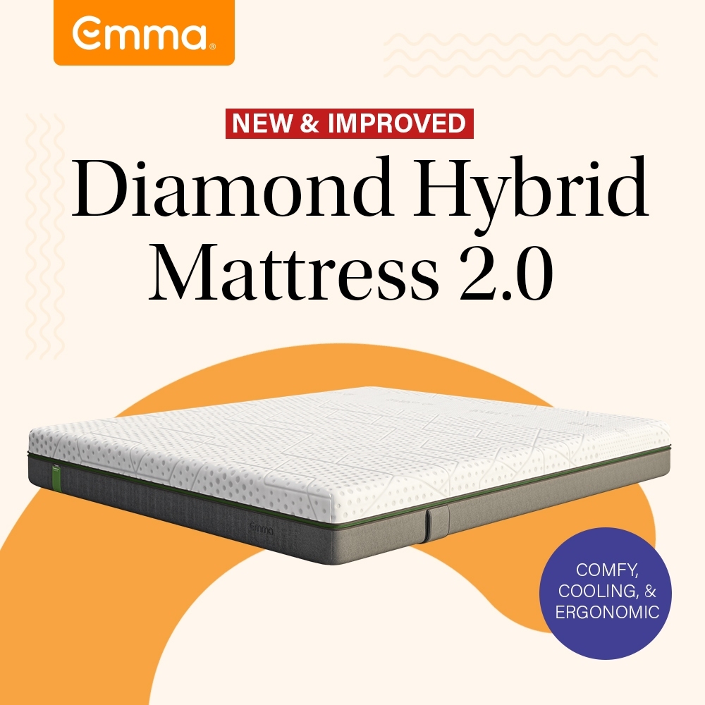 Emma Diamond Hybrid Mattress V2 | Cooling, Memory Foam Pocket Spring ...