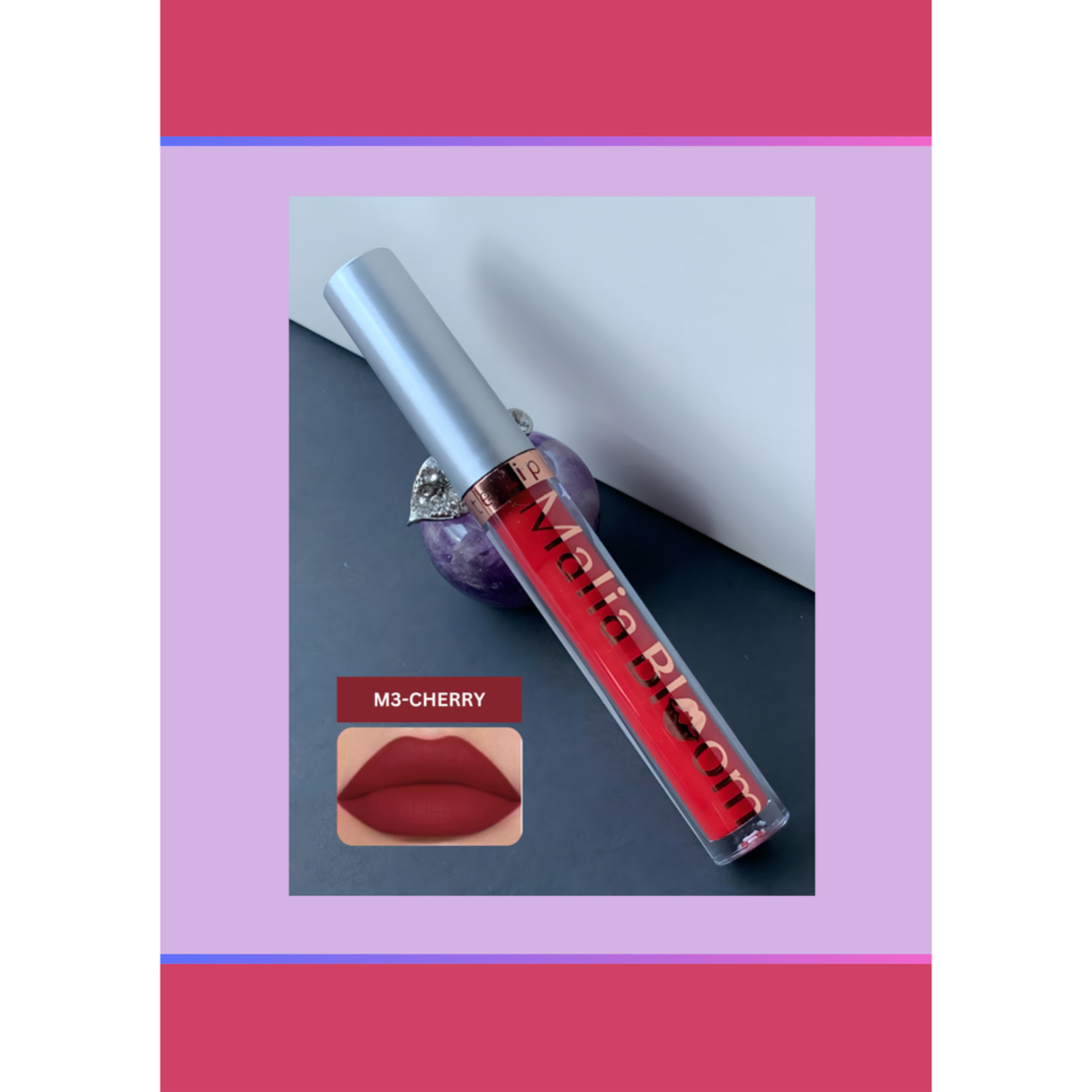 Malia Bloom Matte Lip Tint M3 Cherry 2.5g + Freebies | Shopee Philippines