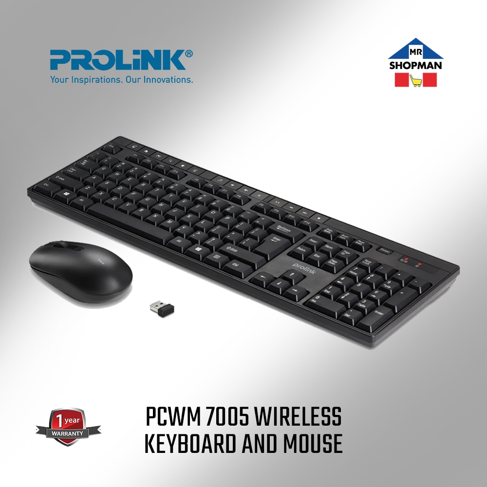 Prolink Wireless Multimedia Desktop Combo Keyboard & Mouse Bundle ...