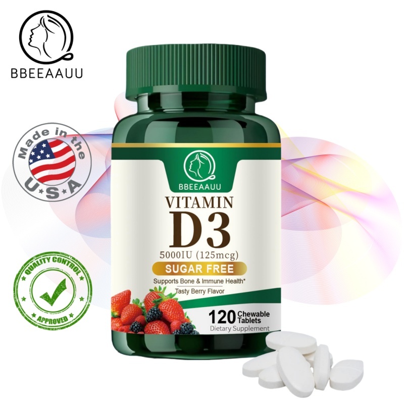 BBEEAAUU Vitamin D3 chewable tablets, promote calcium absorption ...