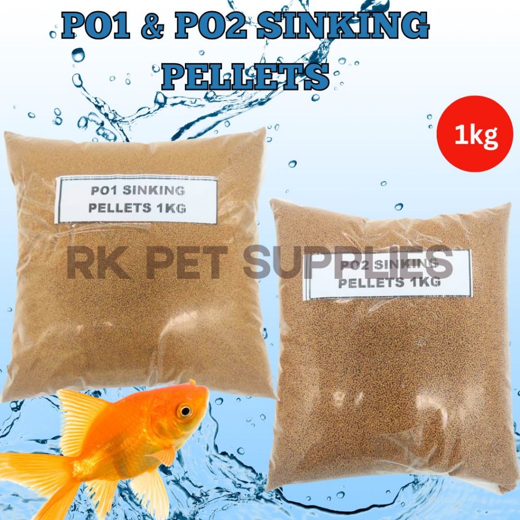 1kg P01 P02 PO1 PO2 TATEH Aquafeeds Betta SINKING PELLET Shrimp and ...
