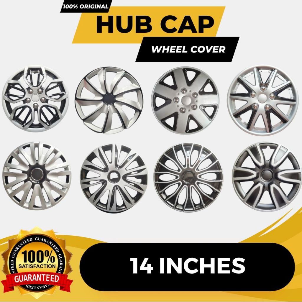 4 PCS Set R14 14 Inches 2TONE Universal Hub cap Hubcap Wheel Cover ...
