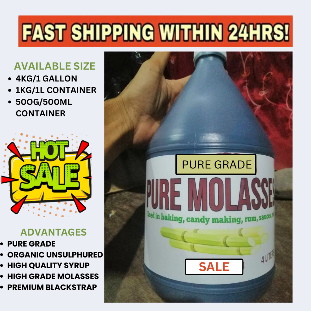 Pure Molasses | Natural Sweetener | Livestock Supplement | Organic Fertilizer 5kg/4L | Shopee ...