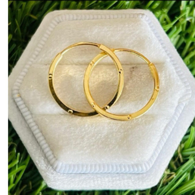 gold18k 15mm Carti loop earrings (marengjenn) | Shopee Philippines