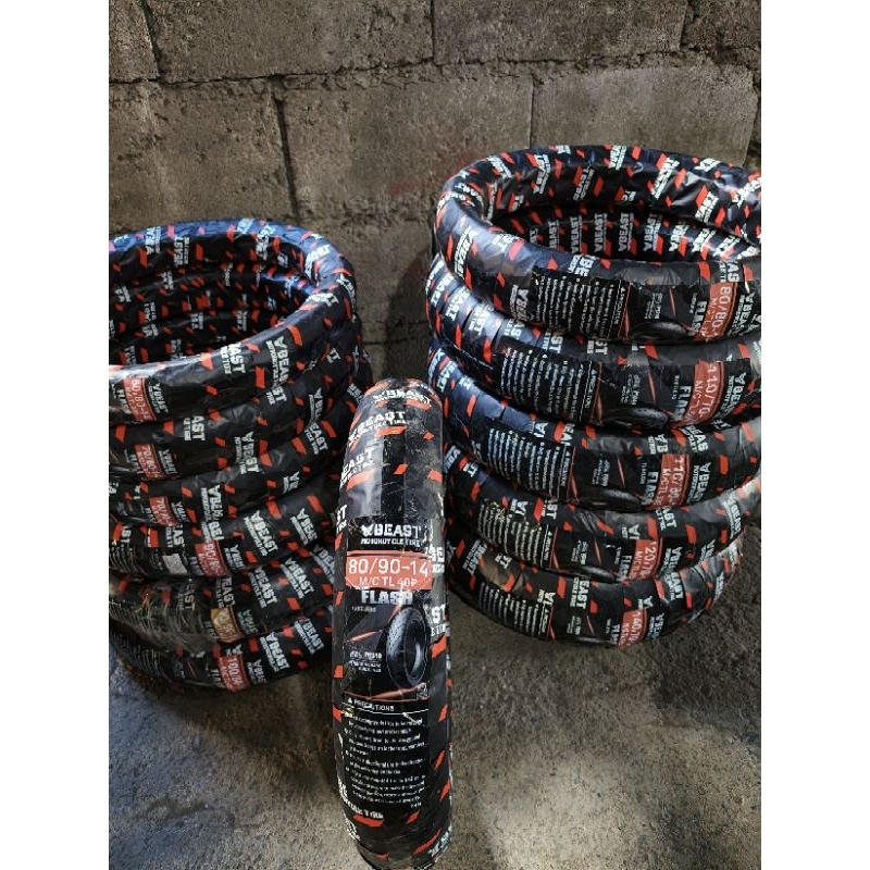BEAST FLASH 80/90-14 TUBELESS TIRE | Shopee Philippines