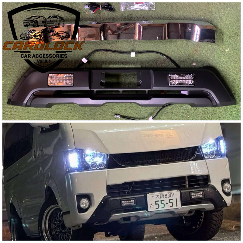 Toyota Hiace Commuter Decontent 2014 - 2025 JDM Over Rider with Light ...