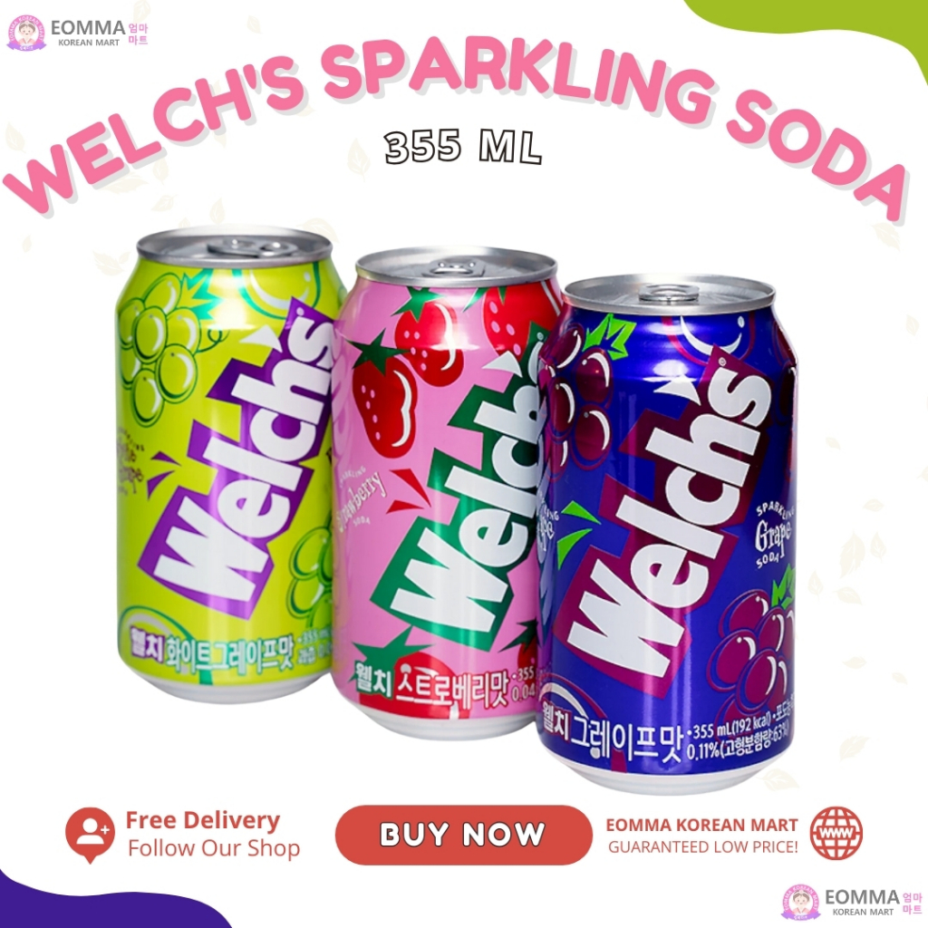 Welch's Sparkling Grape Soda 355 mL (Grape | Strawberry | Green Grape) | Shopee Philippines